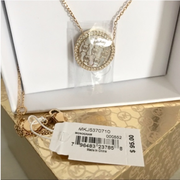 MICHAEL Michael Kors | Jewelry | Mk Mother Of Pearl Gold Tone Monogram ...